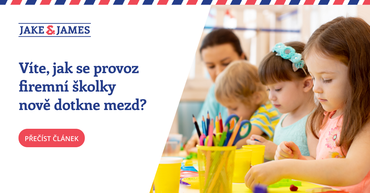 Firemní školka jako benefit pro zaměstnance z pohledu daní
